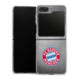 DeinDesign Galaxy Z Flip 5 Handy Hard Case Schutzh&uuml;lle transparent Smartphone Handy H&uuml;lle Fc Bayern M&uuml;nchen Official Licensed Product Fcb Hard Case