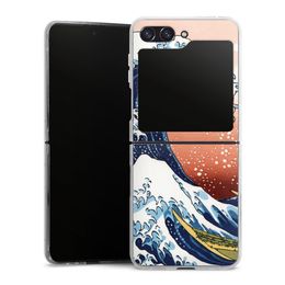 DeinDesign Galaxy Z Flip 5 Handy Hard Case Schutzh&uuml;lle transparent Smartphone Handy H&uuml;lle Die Gro&szlig;e Welle Vor Kanagawa Art Japan Hard Case