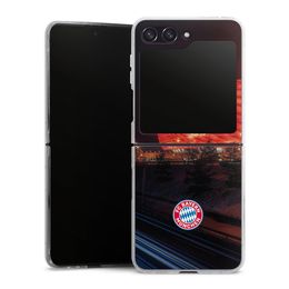 DeinDesign Galaxy Z Flip 5 Handy Hard Case Schutzh&uuml;lle transparent Smartphone Handy H&uuml;lle Fc Bayern M&uuml;nchen Stadium Fcb Hard Case