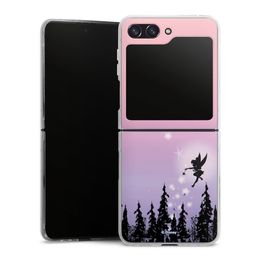 DeinDesign Galaxy Z Flip 5 Handy Hard Case Schutzh&uuml;lle transparent Smartphone Handy H&uuml;lle Official Licensed Product Tinkerbells Disney Hard Case