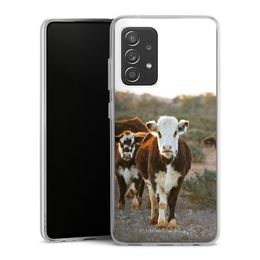 DeinDesign Galaxy A52s 5G Handy Silikon H&uuml;lle Case transparent Handyh&uuml;lle Farmer Calf Cow Silikon Case