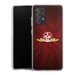 DeinDesign Galaxy A52s 5G Handy Silikon H&uuml;lle Case transparent Handyh&uuml;lle Logo 1. Fc Kaiserslautern Official Licensed Product Silikon Case