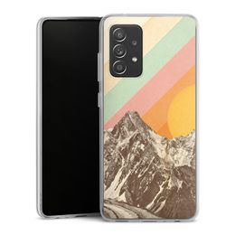 DeinDesign Galaxy A52s 5G Handy Silikon H&uuml;lle Case transparent Handyh&uuml;lle Sunshine Retro Mountain Silikon Case