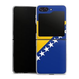 DeinDesign Galaxy Z Flip 5 Handy Hard Case Schutzh&uuml;lle transparent Smartphone Handy H&uuml;lle Flag Bosnia Hard Case