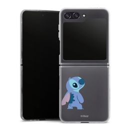 DeinDesign Galaxy Z Flip 5 Handy Hard Case Schutzh&uuml;lle transparent Smartphone Handy H&uuml;lle Merchandise Disney Lilo & Stitch Hard Case