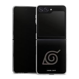 DeinDesign Galaxy Z Flip 5 Handy Hard Case Schutzh&uuml;lle transparent Smartphone Handy H&uuml;lle Naruto Shippuden Logo Konoha Hard Case