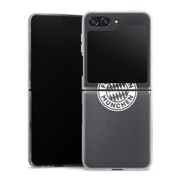 DeinDesign Galaxy Z Flip 5 Handy Hard Case Schutzh&uuml;lle transparent Smartphone Handy H&uuml;lle Transparent Fcb Fc Bayern M&uuml;nchen Hard Case