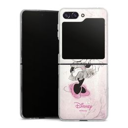 DeinDesign Galaxy Z Flip 5 Handy Hard Case Schutzh&uuml;lle transparent Smartphone Handy H&uuml;lle Minnie Mouse Vintage Disney Hard Case
