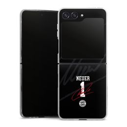 DeinDesign Galaxy Z Flip 5 Handy Hard Case Schutzh&uuml;lle transparent Smartphone Handy H&uuml;lle Manuel Neuer Fc Bayern M&uuml;nchen Fcb Hard Case