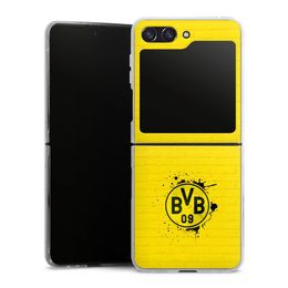 DeinDesign Galaxy Z Flip 5 Handy Hard Case Schutzh&uuml;lle transparent Smartphone Handy H&uuml;lle Borussia Dortmund Official Licensed Product Bvb Hard Case