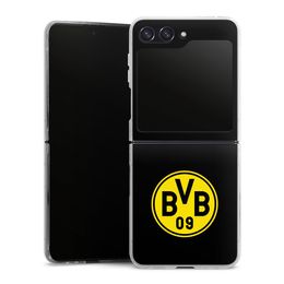 DeinDesign Galaxy Z Flip 5 Handy Hard Case Schutzh&uuml;lle transparent Smartphone Handy H&uuml;lle Borussia Dortmund Logo Bvb Hard Case