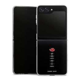 DeinDesign Galaxy Z Flip 5 Handy Hard Case Schutzh&uuml;lle transparent Smartphone Handy H&uuml;lle Naruto Shippuden Akatsuki Official Licensed Product Hard Case