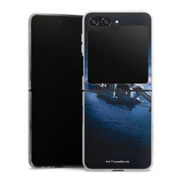 DeinDesign Galaxy Z Flip 5 Handy Hard Case Schutzh&uuml;lle transparent Smartphone Handy H&uuml;lle Star Wars Merchandise The Mandalorian Hard Case