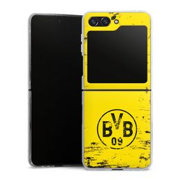 DeinDesign Galaxy Z Flip 5 Handy Hard Case Schutzh&uuml;lle transparent Smartphone Handy H&uuml;lle Bvb Borussia Dortmund Official Licensed Product Hard Case