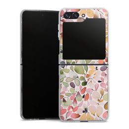 DeinDesign Galaxy Z Flip 5 Handy Hard Case Schutzh&uuml;lle transparent Smartphone Handy H&uuml;lle Muster Eukalyptus Pattern Hard Case