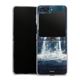 DeinDesign Galaxy Z Flip 5 Handy Hard Case Schutzh&uuml;lle transparent Smartphone Handy H&uuml;lle The Beauty And The Beast Disney Princess Rose Hard Case