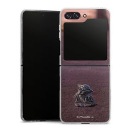 DeinDesign Galaxy Z Flip 5 Handy Hard Case Schutzh&uuml;lle transparent Smartphone Handy H&uuml;lle Baby Yoda Star Wars The Child Hard Case