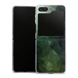 DeinDesign Galaxy Z Flip 5 Handy Hard Case Schutzh&uuml;lle transparent Smartphone Handy H&uuml;lle Mosaic Geometric Tarnmuster Hard Case