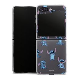 DeinDesign Galaxy Z Flip 5 Handy Hard Case Schutzh&uuml;lle transparent Smartphone Handy H&uuml;lle Official Licensed Product Lilo & Stitch Disney Hard Case