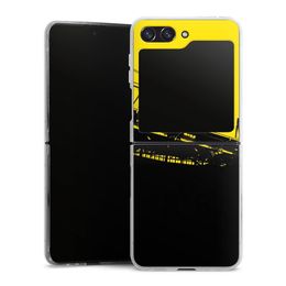 DeinDesign Galaxy Z Flip 5 Handy Hard Case Schutzh&uuml;lle transparent Smartphone Handy H&uuml;lle Bvb Borussia Dortmund Merchandise Hard Case