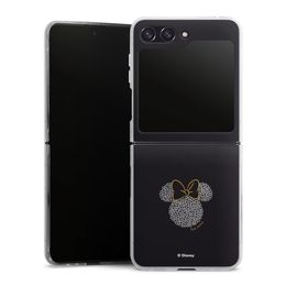 DeinDesign Galaxy Z Flip 5 Handy Hard Case Schutzh&uuml;lle transparent Smartphone Handy H&uuml;lle Minnie Mouse Muster Disney Hard Case