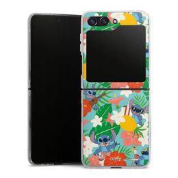DeinDesign Galaxy Z Flip 5 Handy Hard Case Schutzh&uuml;lle transparent Smartphone Handy H&uuml;lle Disney Movie Lilo & Stitch Hard Case