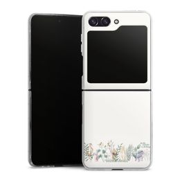 DeinDesign Galaxy Z Flip 5 Handy Hard Case Schutzh&uuml;lle transparent Smartphone Handy H&uuml;lle Disney Winnie The Pooh Eukalyptus Hard Case