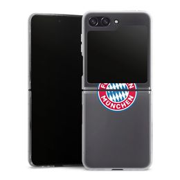 DeinDesign Galaxy Z Flip 5 Handy Hard Case Schutzh&uuml;lle transparent Smartphone Handy H&uuml;lle Star Fc Bayern M&uuml;nchen Fcb Hard Case