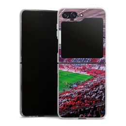 DeinDesign Galaxy Z Flip 5 Handy Hard Case Schutzh&uuml;lle transparent Smartphone Handy H&uuml;lle Stadium Fcb Fc Bayern M&uuml;nchen Hard Case