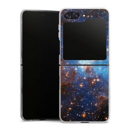 DeinDesign Galaxy Z Flip 5 Handy Hard Case Schutzh&uuml;lle transparent Smartphone Handy H&uuml;lle Weltall Galaxy Star Hard Case