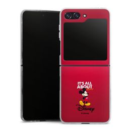 DeinDesign Galaxy Z Flip 5 Handy Hard Case Schutzh&uuml;lle transparent Smartphone Handy H&uuml;lle Official Licensed Product Disney Mouse Hard Case