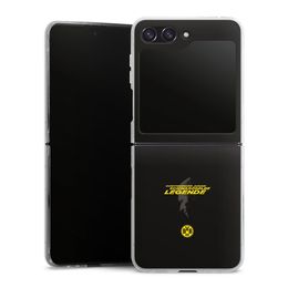 DeinDesign Galaxy Z Flip 5 Handy Hard Case Schutzh&uuml;lle transparent Smartphone Handy H&uuml;lle Borussia Dortmund Marco Reus Bvb Hard Case