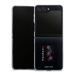 DeinDesign Galaxy Z Flip 5 Handy Hard Case Schutzh&uuml;lle transparent Smartphone Handy H&uuml;lle Itachi Uchiha Official Licensed Product Naruto Shippuden Hard Case
