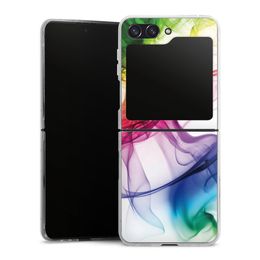 DeinDesign Galaxy Z Flip 5 Handy Hard Case Schutzh&uuml;lle transparent Smartphone Handy H&uuml;lle Colour Rainbow Water Hard Case