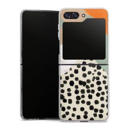 DeinDesign Galaxy Z Flip 5 Handy Hard Case Schutzh&uuml;lle transparent Smartphone Handy H&uuml;lle Abstract Kunst Boho Hard Case