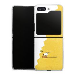 DeinDesign Galaxy Z Flip 5 Handy Hard Case Schutzh&uuml;lle transparent Smartphone Handy H&uuml;lle Children Peanuts Snoopy Hard Case