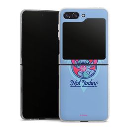 DeinDesign Galaxy Z Flip 5 Handy Hard Case Schutzh&uuml;lle transparent Smartphone Handy H&uuml;lle Disney Sayings Lilo & Stitch Hard Case