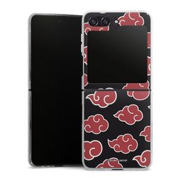 DeinDesign Galaxy Z Flip 5 Handy Hard Case Schutzh&uuml;lle transparent Smartphone Handy H&uuml;lle Akatsuki Pattern Naruto Shippuden Hard Case