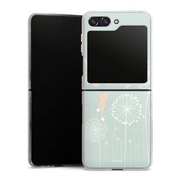 DeinDesign Galaxy Z Flip 5 Handy Hard Case Schutzh&uuml;lle transparent Smartphone Handy H&uuml;lle Dandelion Disney Tinkerbells Hard Case