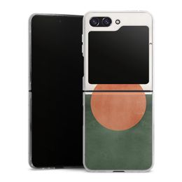 DeinDesign Galaxy Z Flip 5 Handy Hard Case Schutzh&uuml;lle transparent Smartphone Handy H&uuml;lle Sunset Bird Sunshine Hard Case