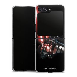 DeinDesign Galaxy Z Flip 5 Handy Hard Case Schutzh&uuml;lle transparent Smartphone Handy H&uuml;lle Darth Vader Merchandise Star Wars Hard Case
