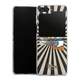 DeinDesign Galaxy Z Flip 5 Handy Hard Case Schutzh&uuml;lle transparent Smartphone Handy H&uuml;lle Disney Official Licensed Product Donald Duck Hard Case
