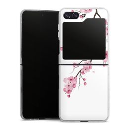 DeinDesign Galaxy Z Flip 5 Handy Hard Case Schutzh&uuml;lle transparent Smartphone Handy H&uuml;lle Cherry Blossom Japan Aisa Hard Case