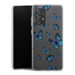 DeinDesign Galaxy A52s 5G Handy Silikon H&uuml;lle Case transparent Handyh&uuml;lle Transparent Muster Butterfly Silikon Case