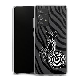 DeinDesign Galaxy A52s 5G Handy Silikon H&uuml;lle Case transparent Handyh&uuml;lle Msv Duisburg Muster Zebra Silikon Case