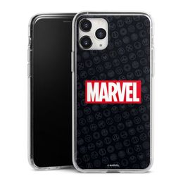 DeinDesign iPhone 11 Pro Max Handy Silikon H&uuml;lle Case transparent Handyh&uuml;lle Logo Marvel Comic Silikon Case
