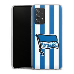 DeinDesign Galaxy A52s 5G Handy Silikon H&uuml;lle Case transparent Handyh&uuml;lle Flag Hertha Bsc Stripes Silikon Case