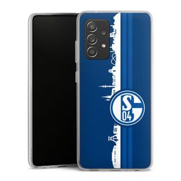 DeinDesign Galaxy A52s 5G Handy Silikon H&uuml;lle Case transparent Handyh&uuml;lle Official Licensed Product Skyline Fc Schalke 04 Silikon Case