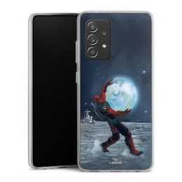 DeinDesign Galaxy A52s 5G Handy Silikon H&uuml;lle Case transparent Handyh&uuml;lle Deadpool Moon Marvel Silikon Case