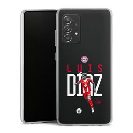 DeinDesign Galaxy A52s 5G Handy Silikon H&uuml;lle Case transparent Handyh&uuml;lle Official Licensed Product Luis Diaz Fc Bayern M&uuml;nchen Silikon Case